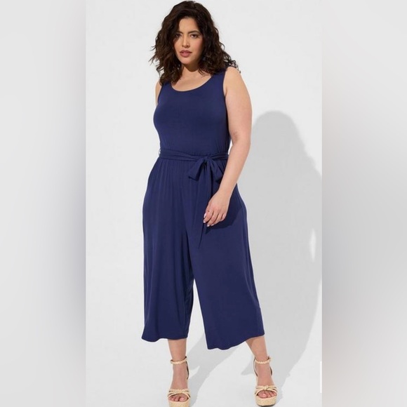 torrid | Pants & Jumpsuits | Torrid Navy Blue Super Soft Jumpsuit Size ...